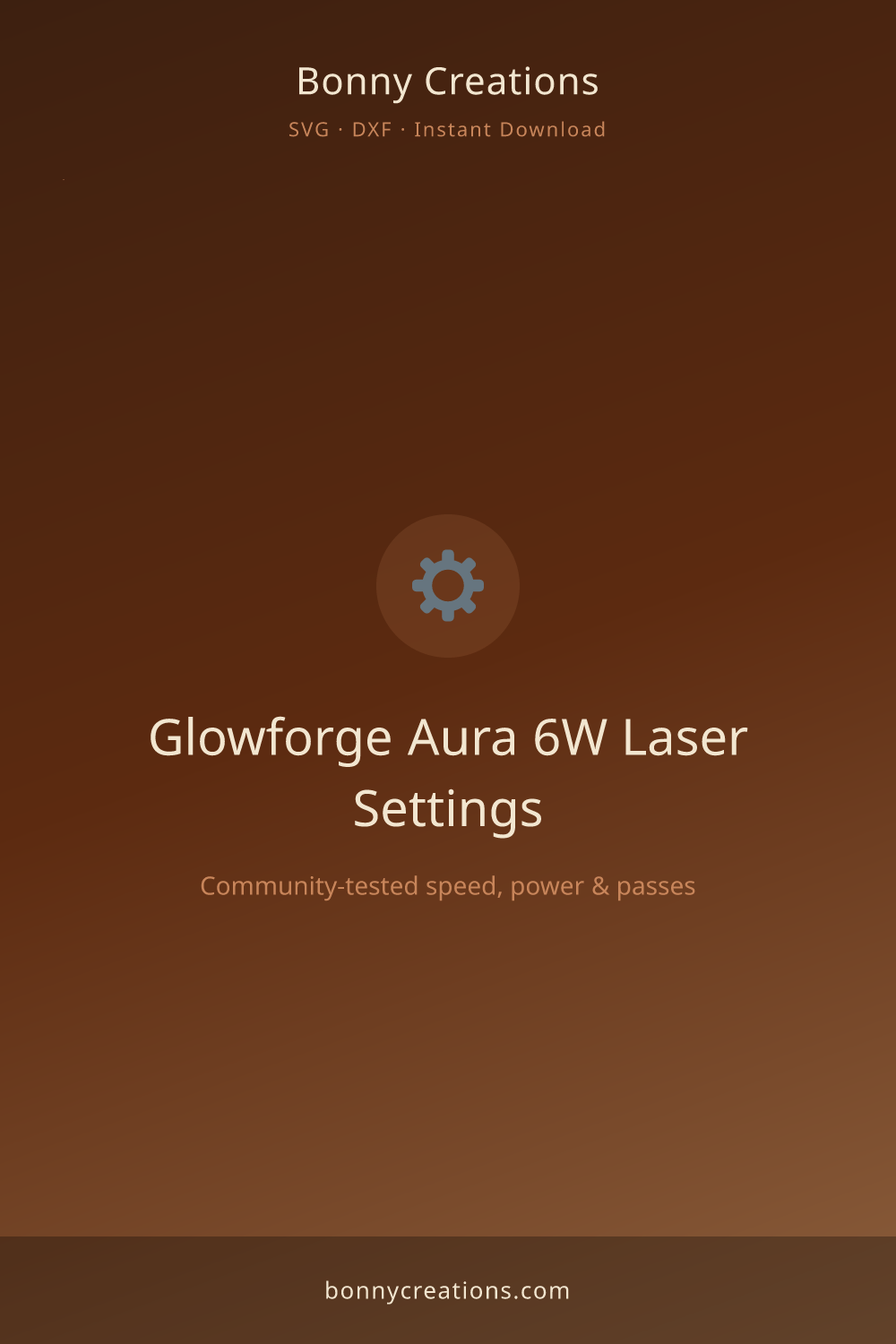 Glowforge Aura 6W Laser Settings — 2026