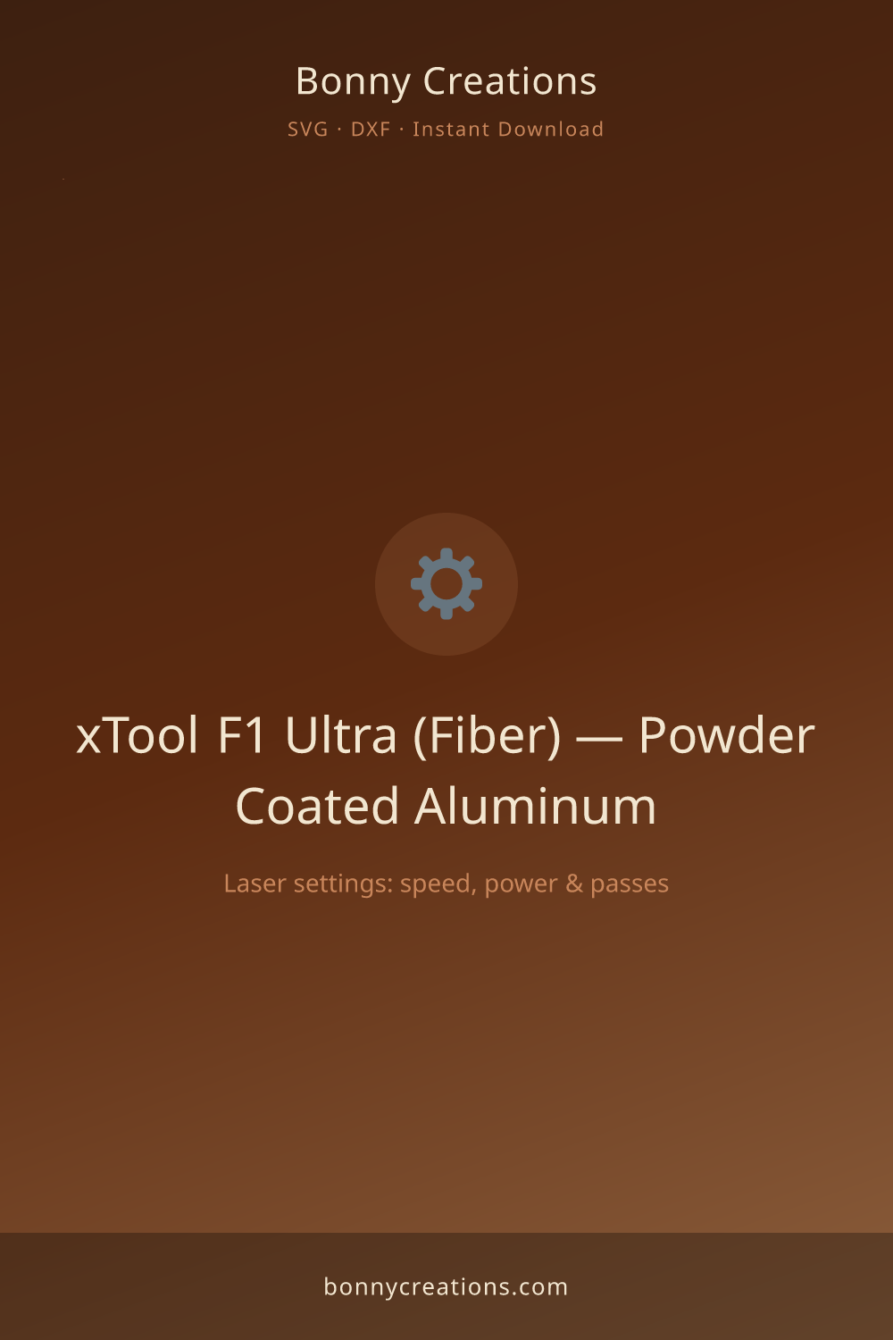 xTool F1 Ultra (Fiber) 2W Powder Coated Aluminum Settings