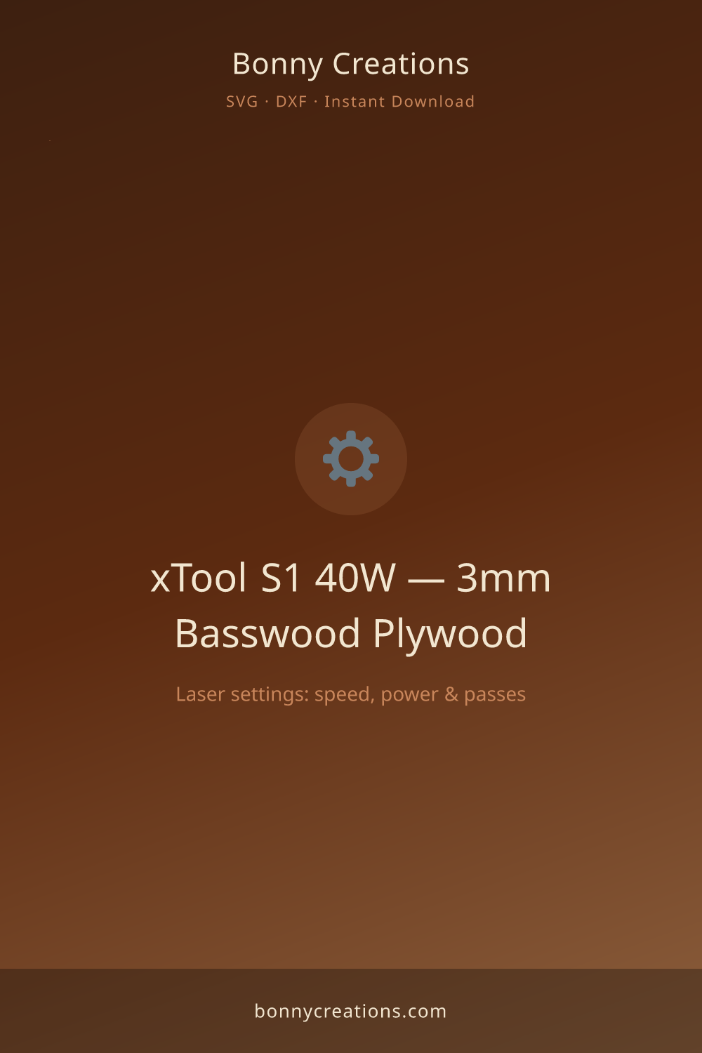xTool S1 40W 3mm Basswood Plywood Laser Settings
