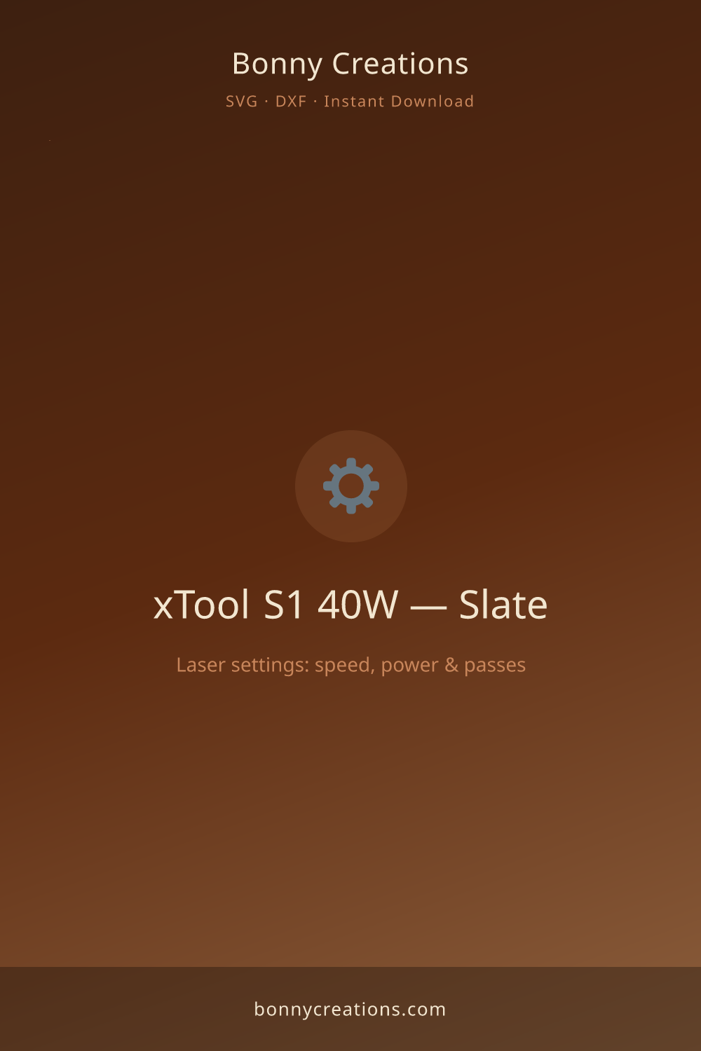 xTool S1 40W Slate Laser Settings